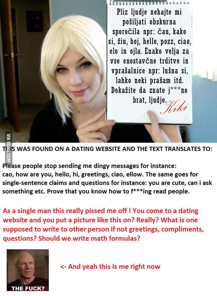 Dafuq is this dating website shit? - 9GAG