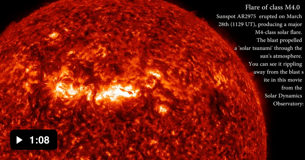 28/3/22 - Solar flare M4-class, solar tsunami and radiation storm - «A ...