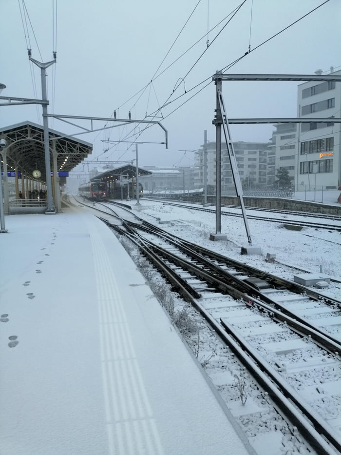 In Switzerland, railway switches are heated during winter to prevent ...