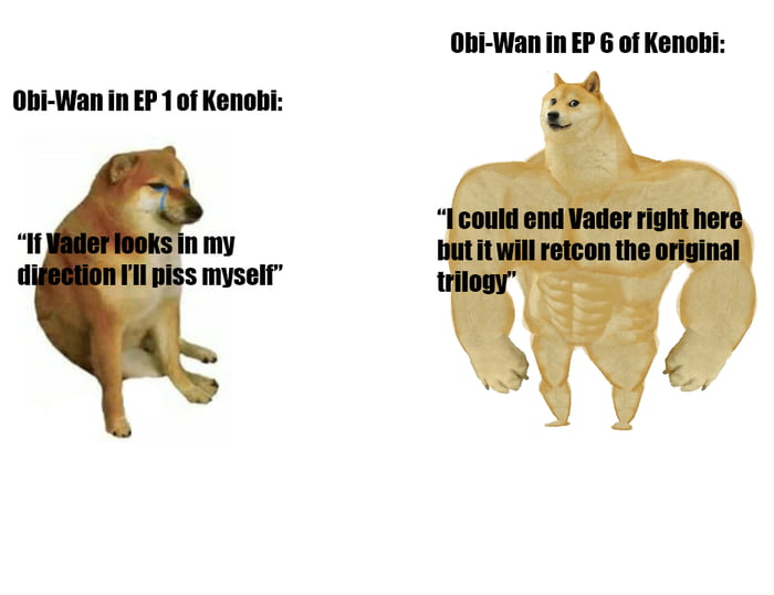 Chad Obi-Wan, sparing Vader's life after seeing what monster he's ...