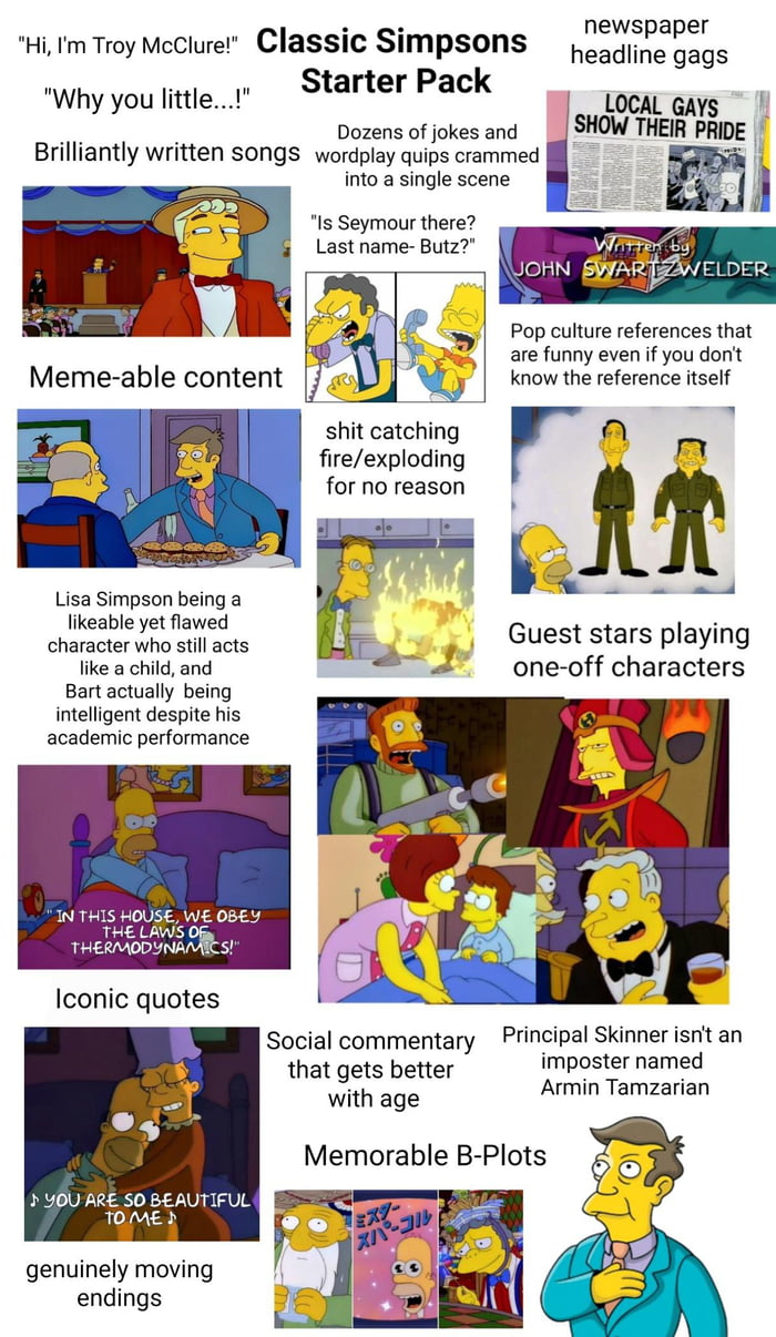 Classic Simpsons Starter Pack - 9GAG
