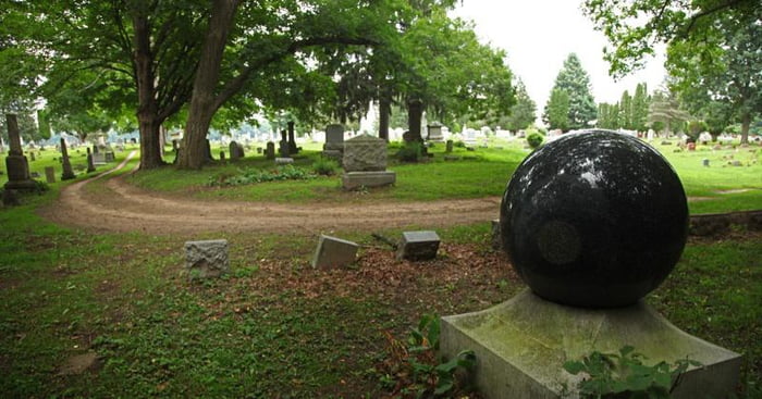 This is the Witches Ball in a cemetery in Memphis, Michigan. Weighing ...