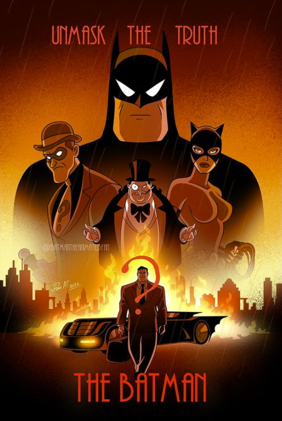 The Batman poster with BTAS art style by @Batmantheanimatedfan - 9GAG