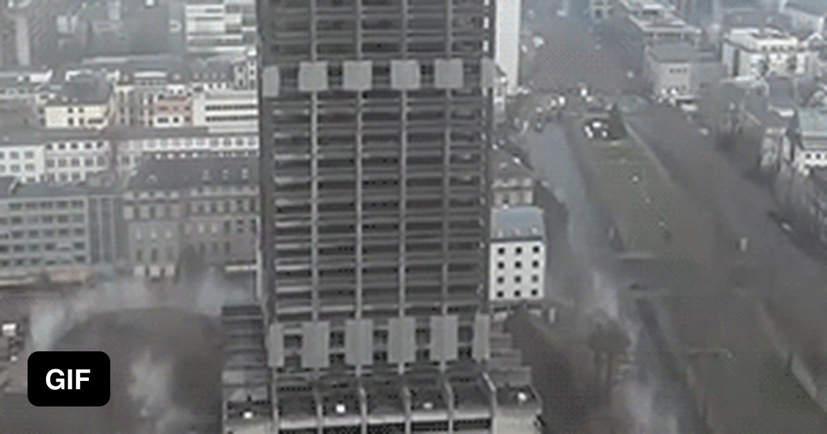 Another example of precise building demolition. - 9GAG