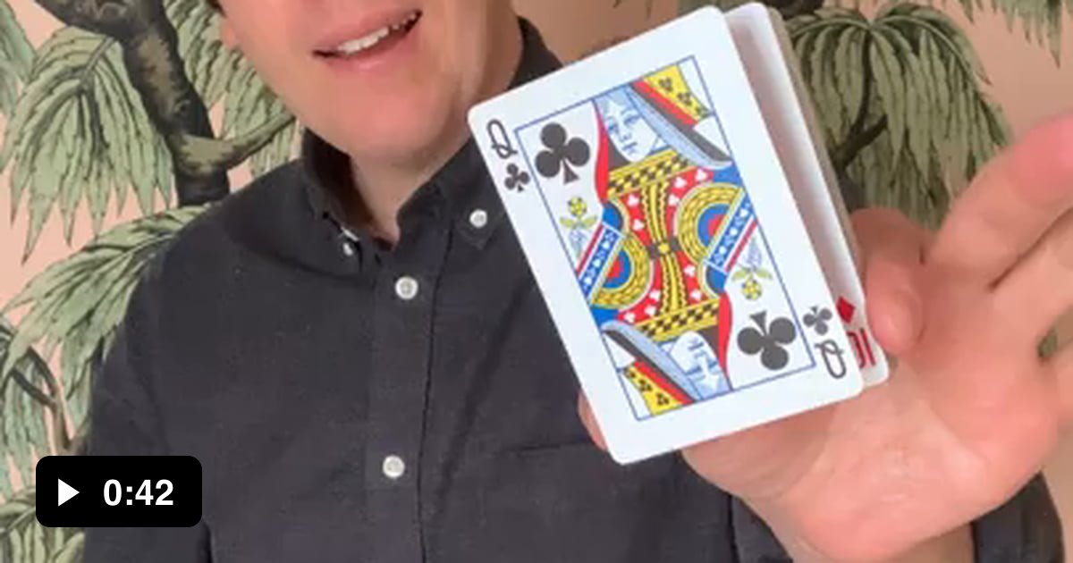 Levitating card trick - 9GAG