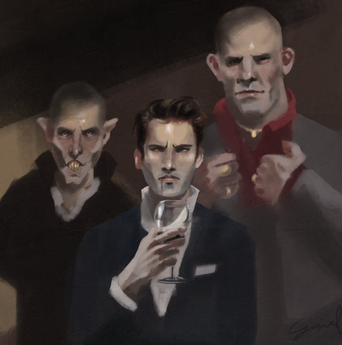 My squad on Vampire the masquerade. digital paint - 9GAG