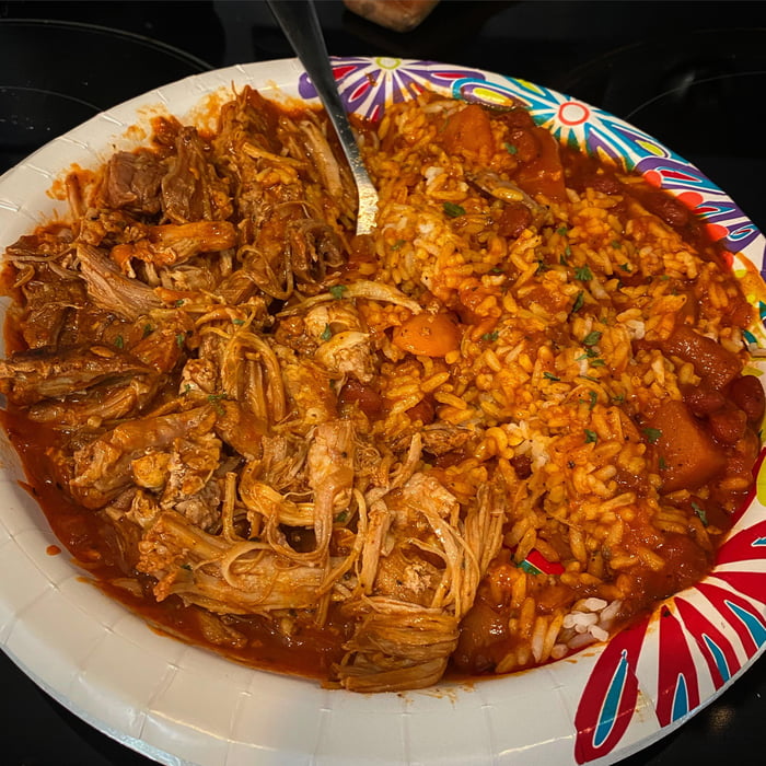 Pernil With Rice And Beans