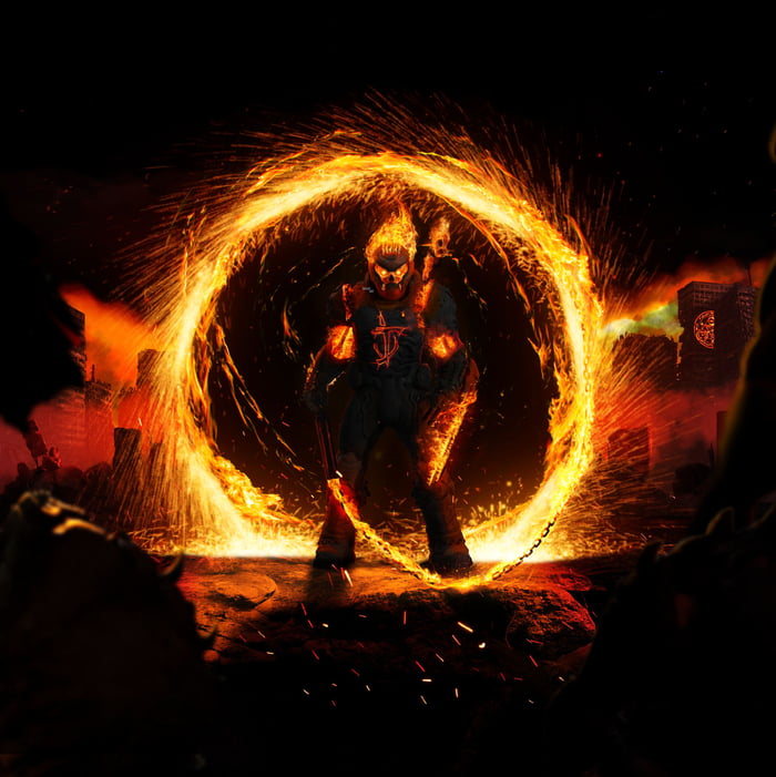 I made a doomslayer x ghost rider mashup - 9GAG