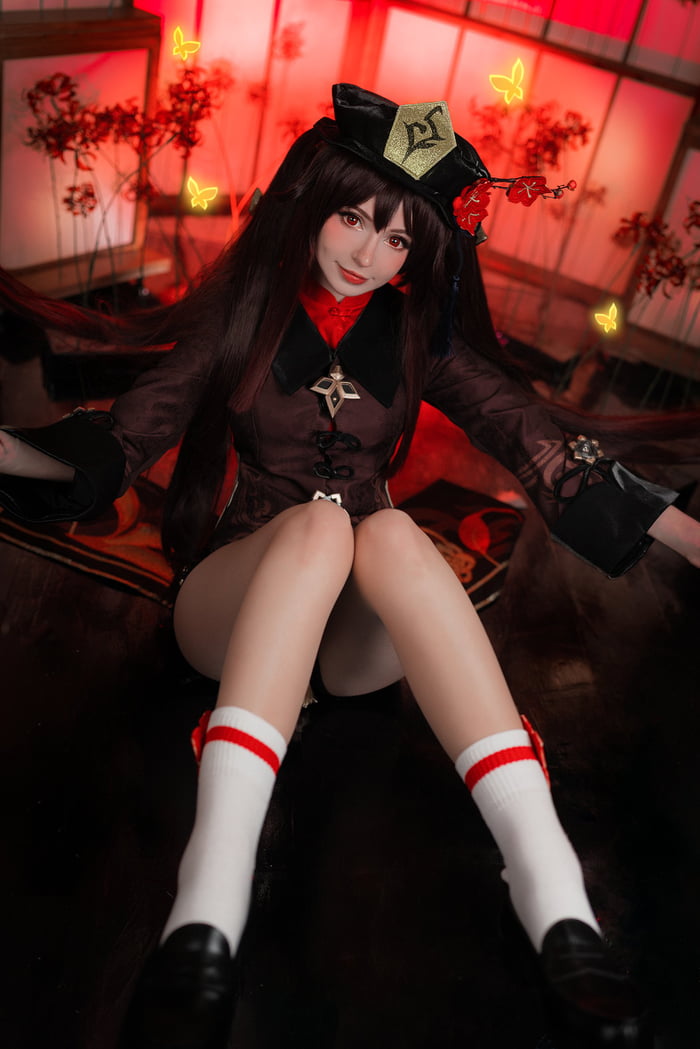 Peachmilky as Hu Tao from Genshin Impact - 9GAG