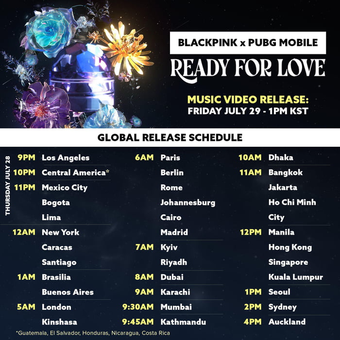 PUBG MOBILE x BLACKPINK: THE VIRTUAL | ‘READY FOR LOVE’ M/V (Global Release Schedule) - 9GAG