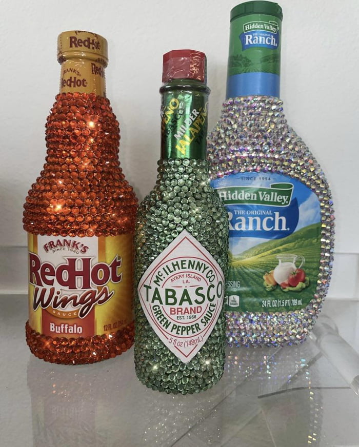 Blinged out Condiment Bottles - 9GAG