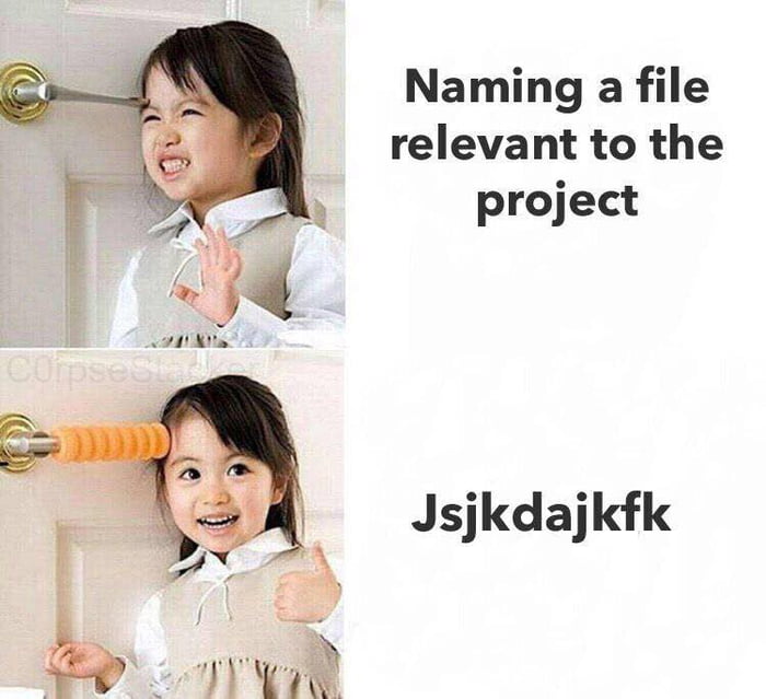 I name every single file, but with 6000+ memes in my folder I don´t ...