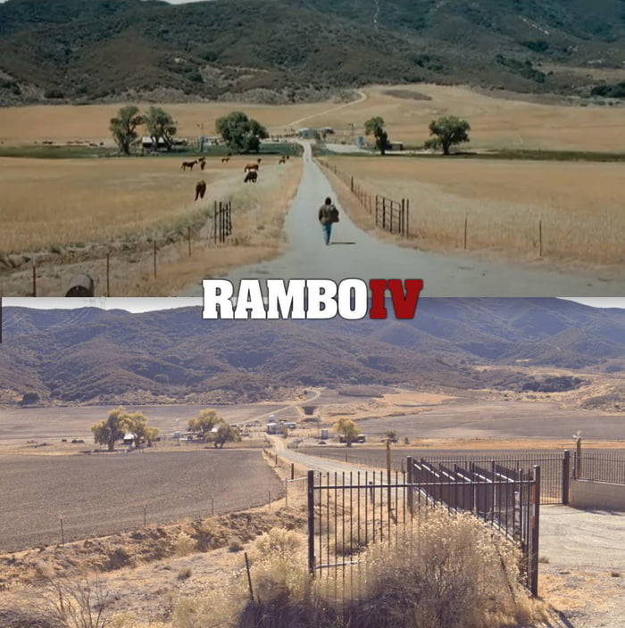Rambo returns to his home on Elizabeth Lake Rd, Palmdale, CA - 9GAG
