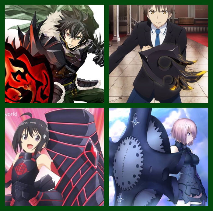 The four Shield Heroes of Anime - 9GAG