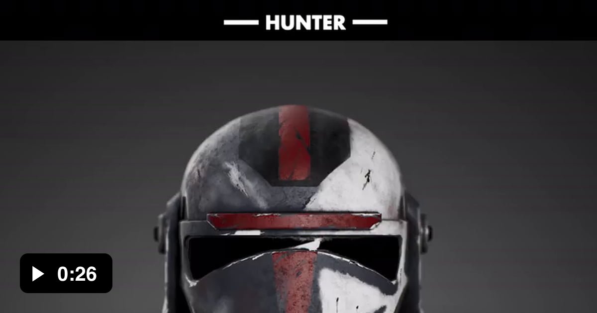 Realistic take on the Bad Batch Hunter helmet. Modeled in Blender and ...