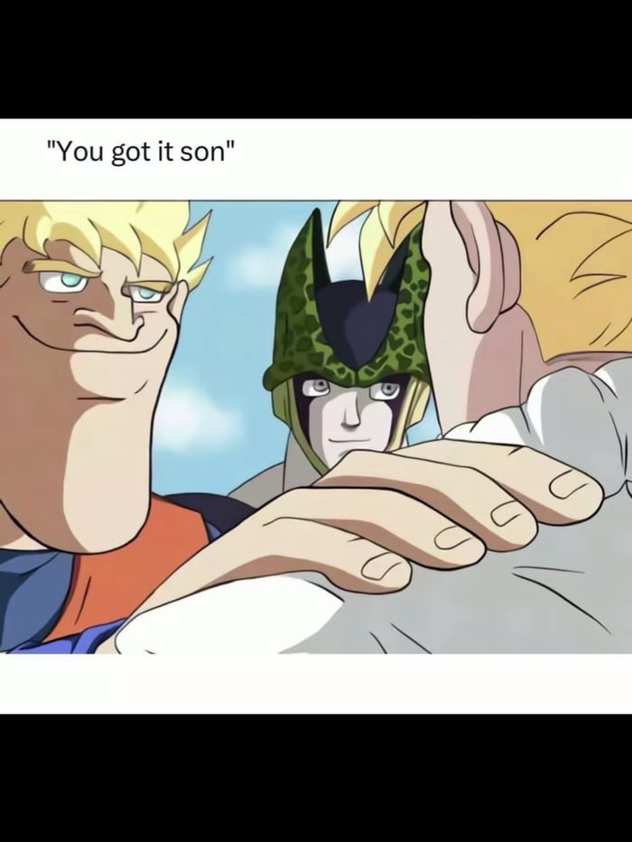 Goku with Gohan in cell saga 😂😂 - 9GAG