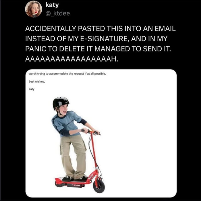 My new email signature is fire. - 9GAG