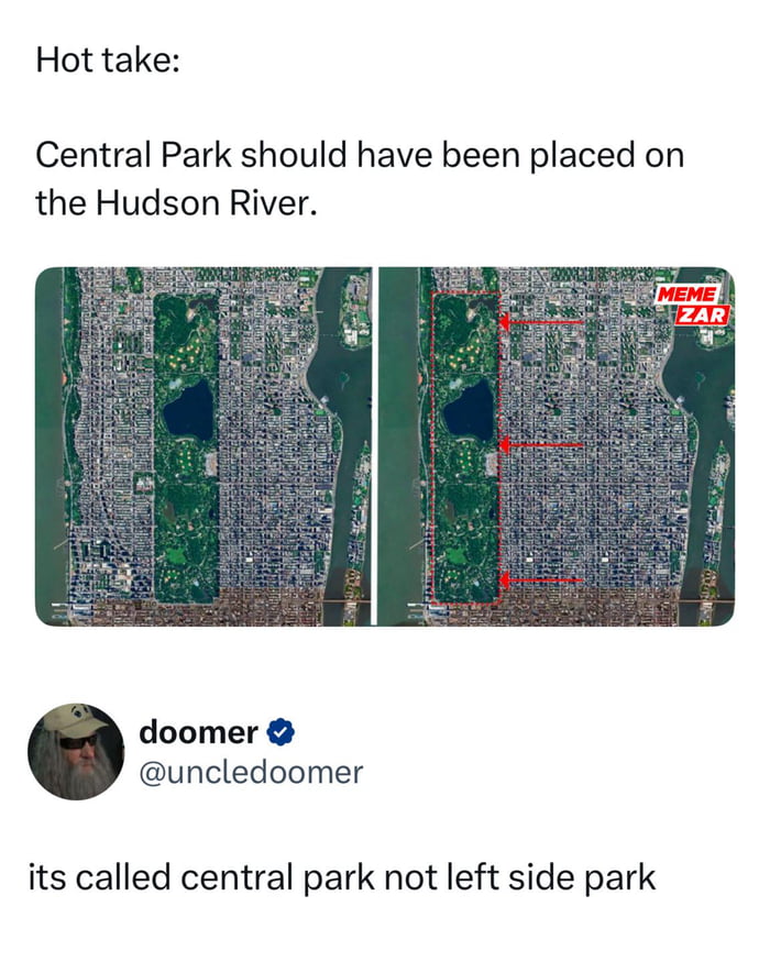Because renaming it 'Left Side Park' would've been too easy - 9GAG