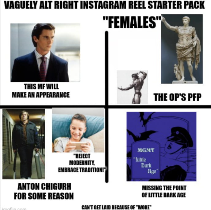 Vaguely Alt Right Instagram Reel Starter Pack - 9GAG