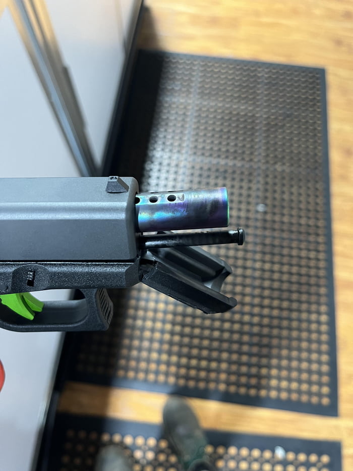 What happens when you shoot a ported barrel without a ported slide - 9GAG