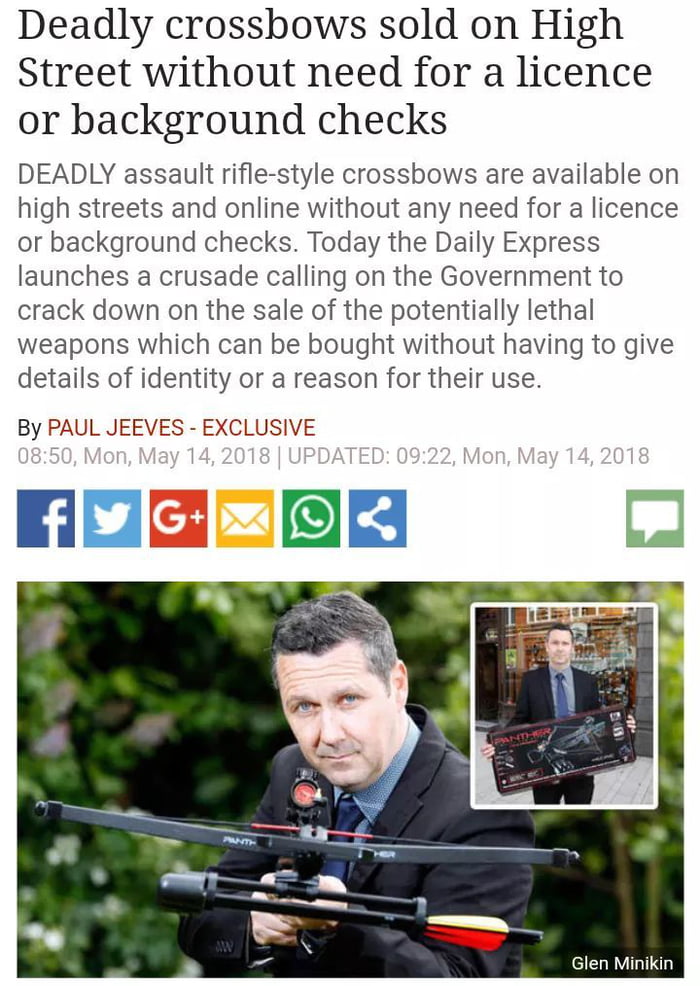 Assault rifle style crossbow? Really? Is it fully semi-automatic too? Is it because its not ...