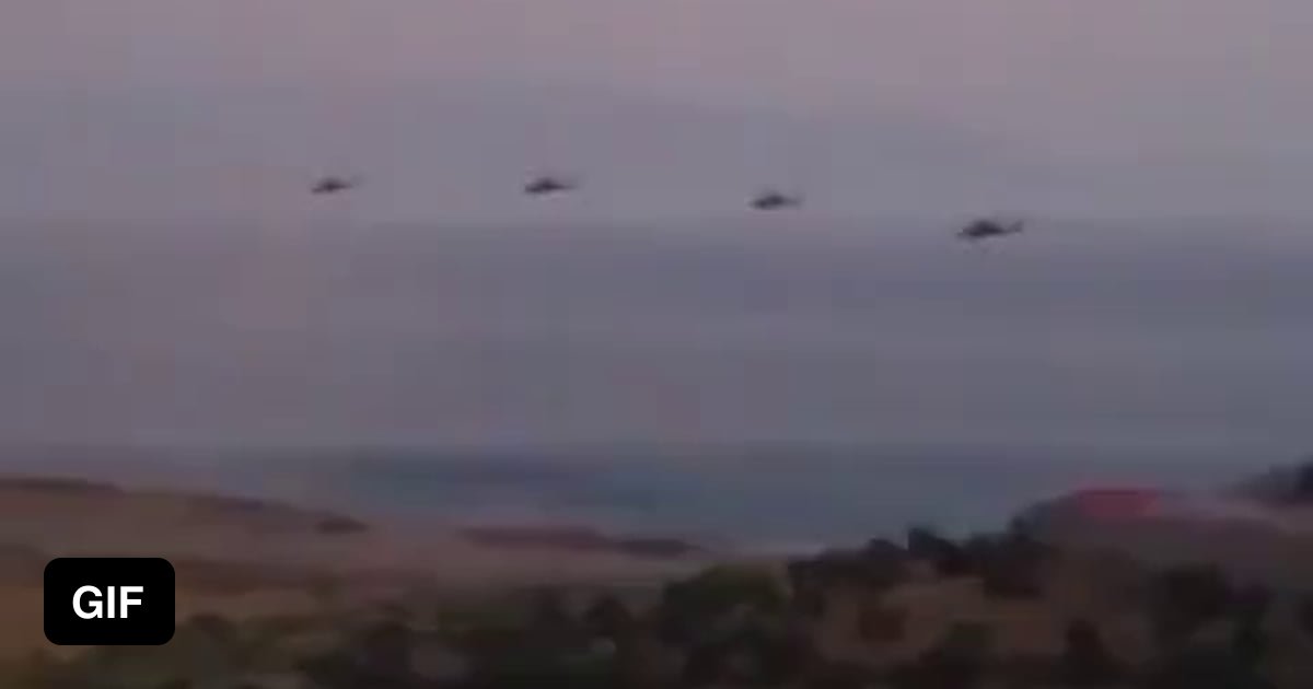 Live fire exercise with helicopters using tracer ammo - 9GAG