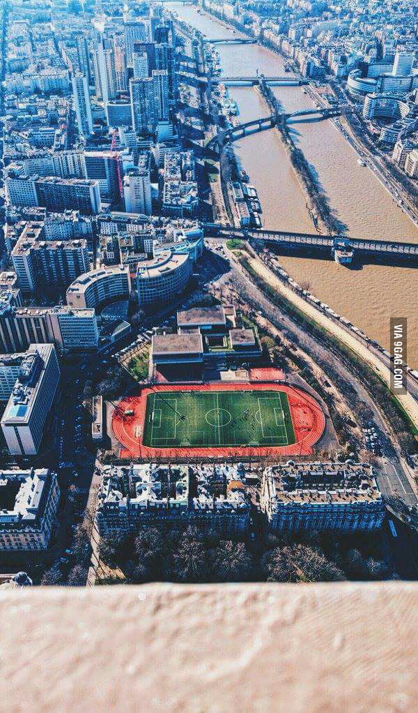 This is how Football Stadium Looks from the EIFFEL TOWER. Breathtaking ...