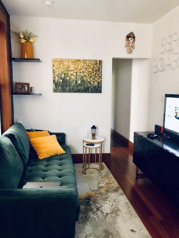First time apartment, living room space 1 year in. (Manhattan NY) - 9GAG