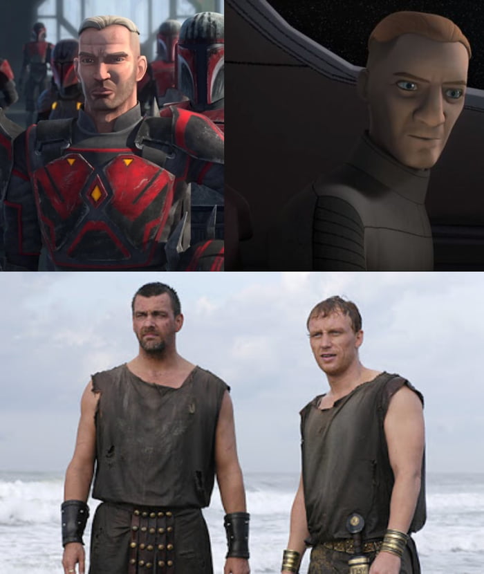 Mortal enemies Fenn Rau and Gar Saxon are played by Kevin McKidd and ...