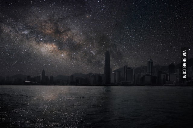 How the sky would look without light pollution - 9GAG