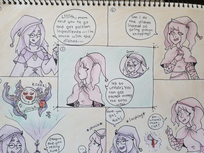 My sister's first comic. What do you guys think? Any feedback? I don't know anything about art ...