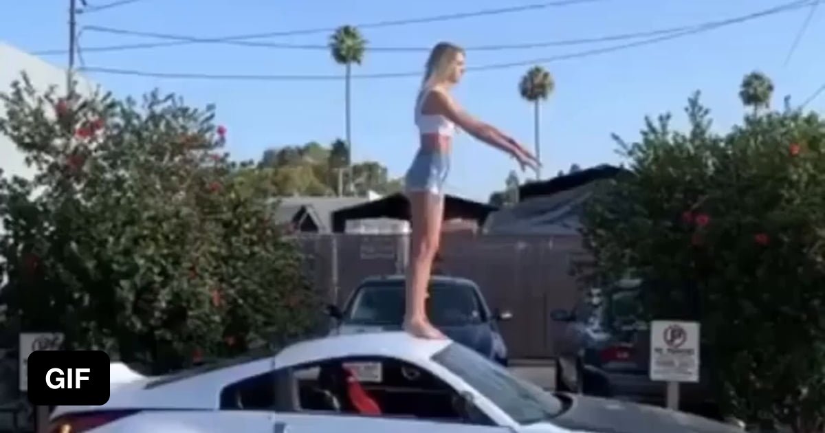 What could go wrong backflipping off the roof of a car - 9GAG