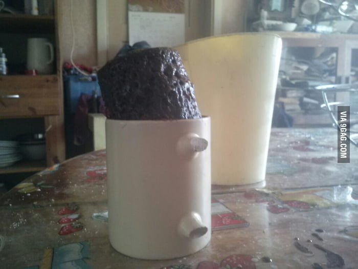I made a cake in microwave. Looks like a poop in cup... - 9GAG