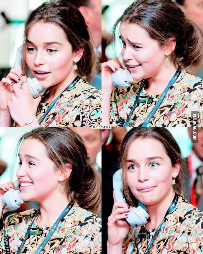 Emilia Clarke has more emotions during one phone call than some people ...