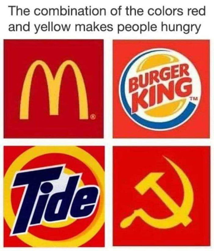 Red and yellow - 9GAG