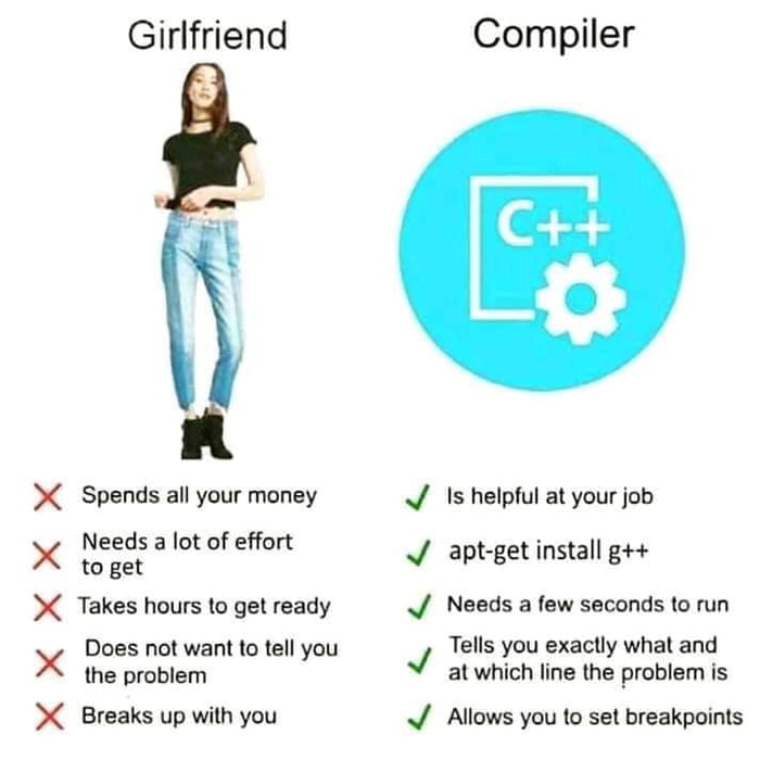 Girlfriend vs. compiler - 9GAG