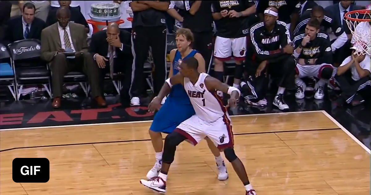 Dirk Nowitzki sinks a left-handed layup to beat the Heat in Game 2 ...