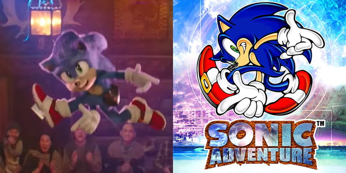 During the Sonic the Hedgehog 2 (2022) dance scene, Sonic strikes a ...