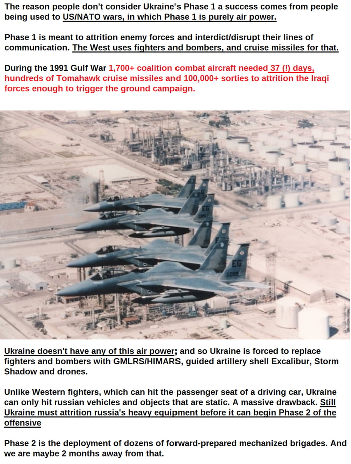 "The Ukrainian counter-offensive has been slow, unsuccessful ...