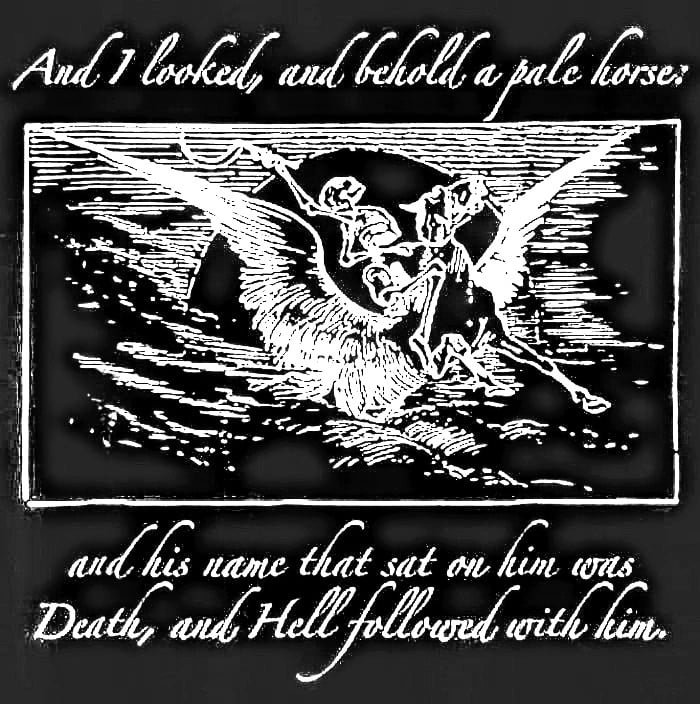 "And I looked, and behold a pale horse.. And his name that sat on him ...