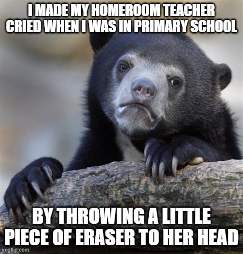 Worst thing is i did that while we have an exam and nobody saw me. The ...
