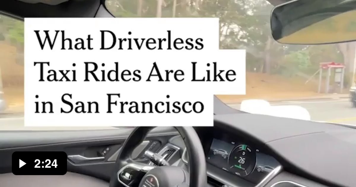 An actual self-driving taxi in San Francisco - 9GAG