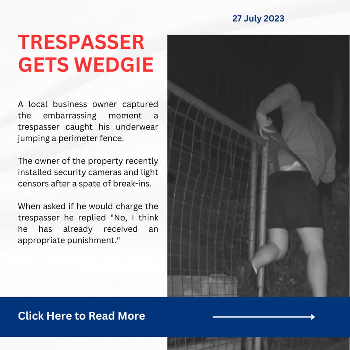 Trespassing fail - 9GAG