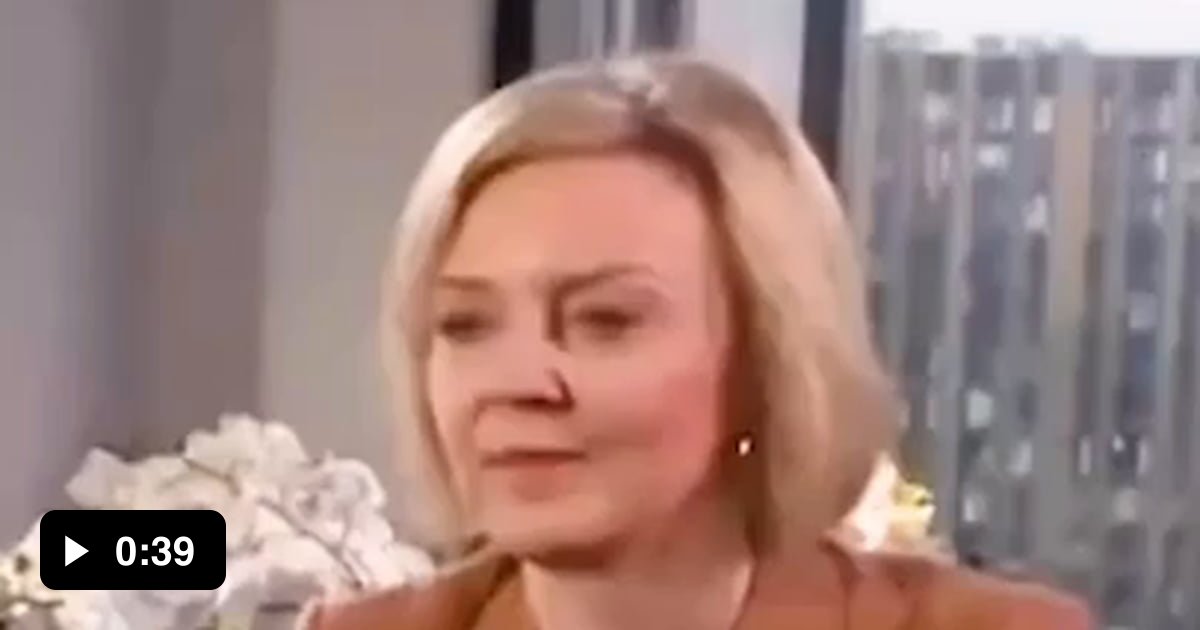 Liz Truss dying inside during this interview - 9GAG