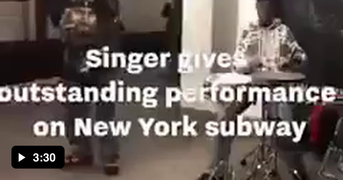 Subway singer Mike Yung gives an outstanding performance for Nyc subway commuters - 9GAG