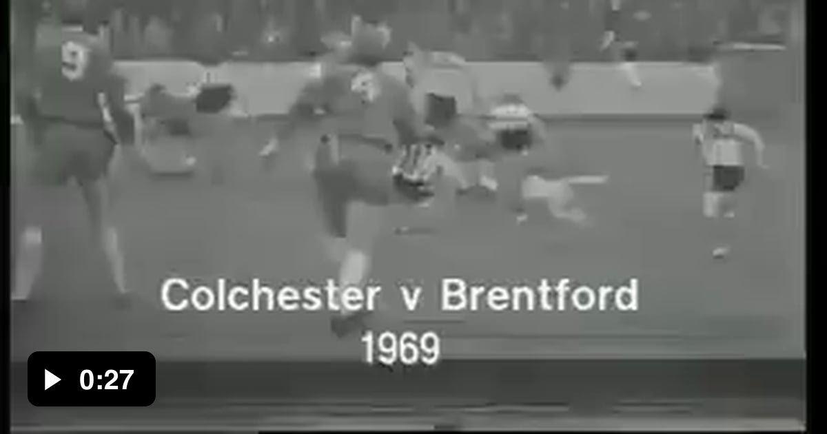 During a game between Brentford and Colchester United in November 1970 ...