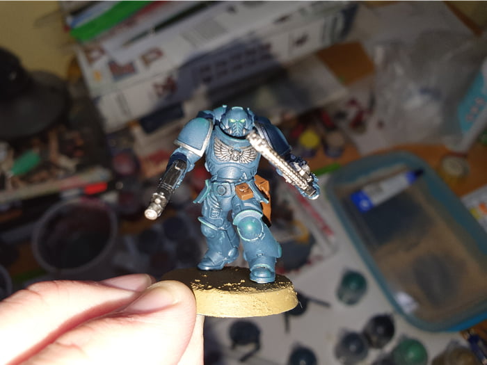 My very first mini :) (alpha legion in stolen primaris armor) cc ...