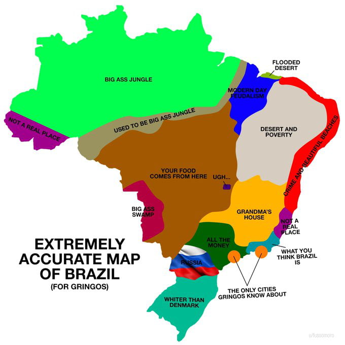 Brazilian map for the uneducated - 9GAG