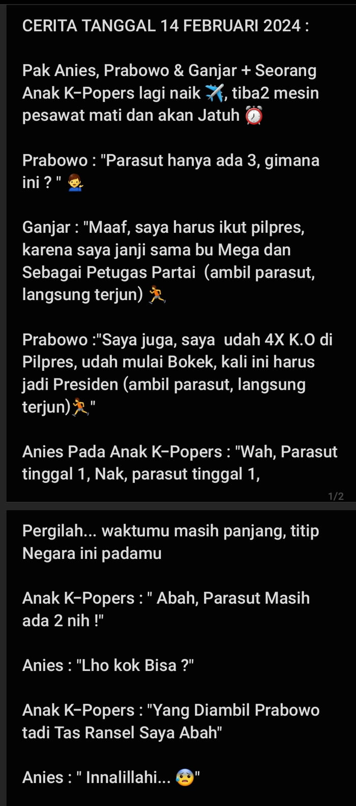 Cerita fiksi 14 Februari 2024 - 9GAG