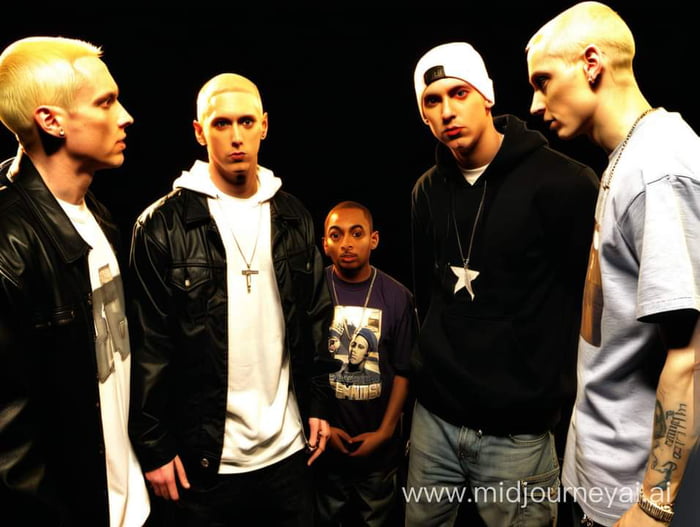 Eminem meets Slim Shady for the first time. Also present is Marshall ...